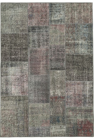 Bespoky Kırk Yama Gri Patchwork Pamuk Yün El Dokuma Alan Halısı Bespoky Kırk Yama Gri Patchwork Pamuk Yün El Dokuma Alan Halısı