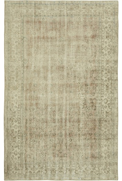 Bespoky Vintage Bej Eskitme Pamuk Yün El Dokuma Alan Halısı Bespoky Vintage Bej Eskitme Pamuk Yün El Dokuma Alan Halısı