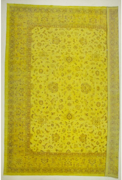 Bespoky Tebriz Sarı Klasik Pamuk Yün El Dokuma Alan Halısı Bespoky Tebriz Sarı Klasik Pamuk Yün El Dokuma Alan Halısı