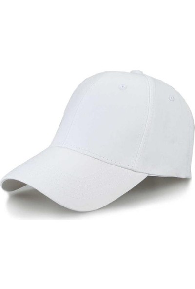 Kep Şapka Düz Renk Beyaz
