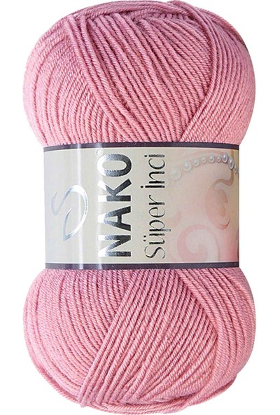 Hosell Süper Inci El Örgü Ipi 100 gr Gül Kurusu 275