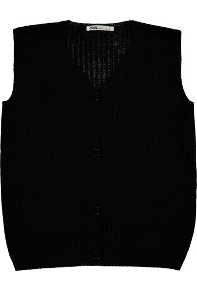 Civil Girls Kız Çocuk Triko Yelek 6-9 Yaş Siyah Civil Girls Kız Çocuk Triko Yelek 6-9 Yaş Siyah