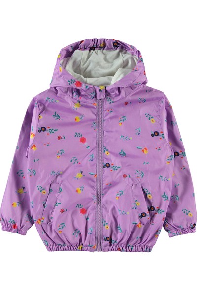 Civil Girls Kız Çocuk Kapüşonlu Yağmurluk 2-5 Yaş Mor