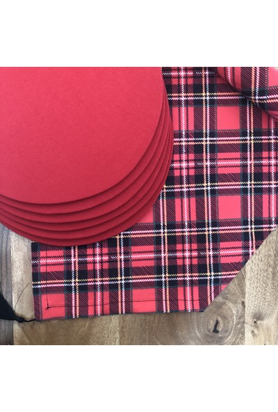 Desenİzmir Amerikan Servis Ekose Takım 6 Supla ve Runner Örtü Kombin 9 Desenİzmir Amerikan Servis Ekose Takım 6 Supla ve Runner Örtü Kombin 9