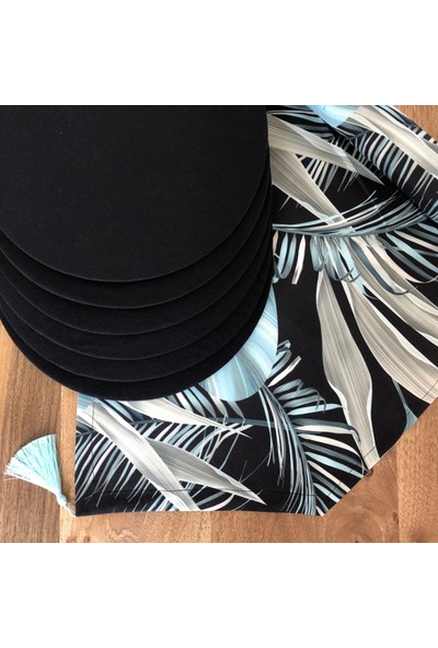 Desenİzmir Amerikan Servis Gri Gölgeli Desen Takım 6 Supla ve Runner Örtü Kombin 2 Desenİzmir Amerikan Servis Gri Gölgeli Desen Takım 6 Supla ve Runner Örtü Kombin 2