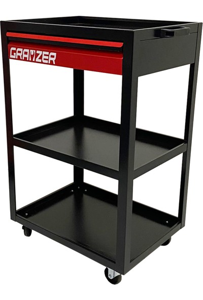 Grayzer Bir Çekmeceli Takım Arabası