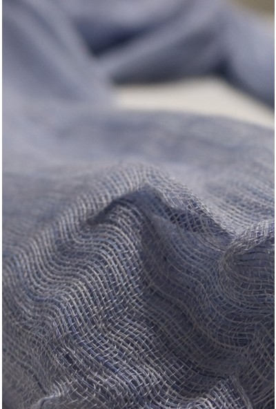 Umaygroup Umay El Dokuma Unisex Şal - Fular Mavi Gri