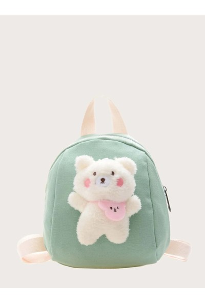 Little Humor Bear En:19 cm Yükseklik:21 cm Minik Yeşil Göğüs Çantası