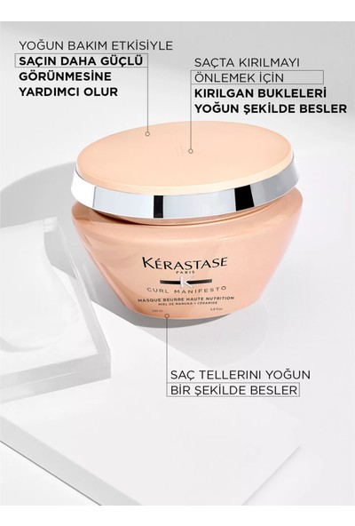 Kerastase Curl Manifesto Masque Beurre Haute Nutrition Kıvırcık Saçlar İçin Maske 200 ml Kerastase Curl Manifesto Masque Beurre Haute Nutrition Kıvırcık Saçlar İçin Maske 200 ml