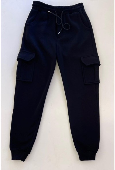 Poyraz Unisex Kargo Cepli Şardonlu Okula Uygun Eşofman Altı Kalıp Küçük