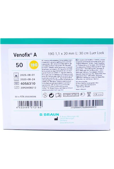 B Braun 19G (Sarı ) Kelebek Set