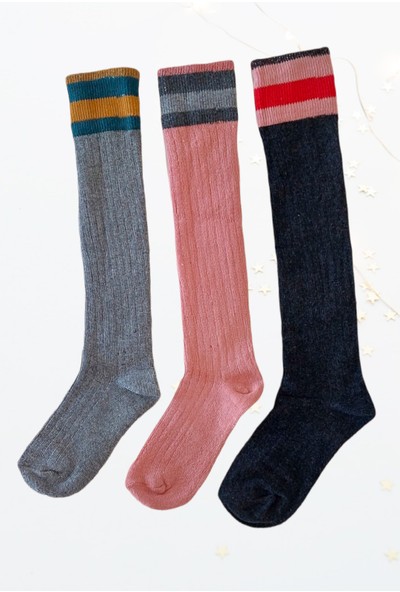 Ollero Çocuk Diz Altı Çorap 3 Çift Okul Çorabı