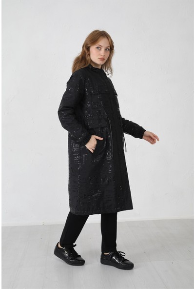 Markano Yazı Baskılı Mont