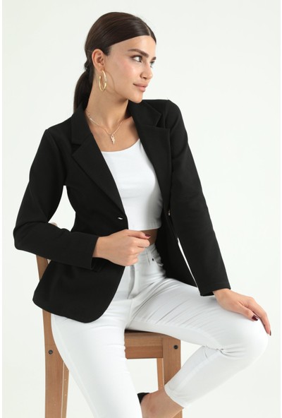 Modaplaza Kadın Tek Düğmeli Ceket