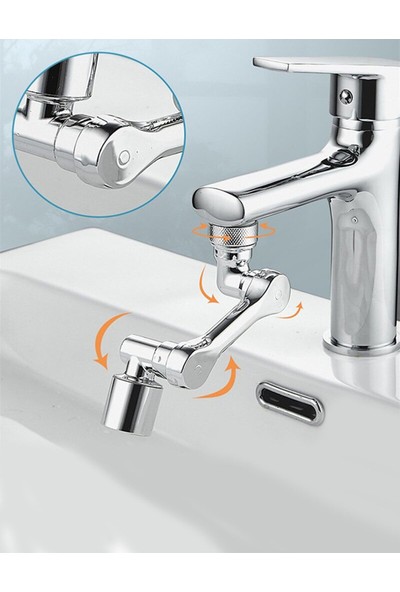 Omilife Fonksiyonlu Musluk Ucu Perlatör 1080° Derece Dönebilen 2 Fonksiyonlu Musluk Başlığı Omilife Fonksiyonlu Musluk Ucu Perlatör 1080° Derece Dönebilen 2 Fonksiyonlu Musluk Başlığı