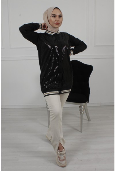 Missemramiss Missemramis Siyah Çelik Örme Payetli Kap