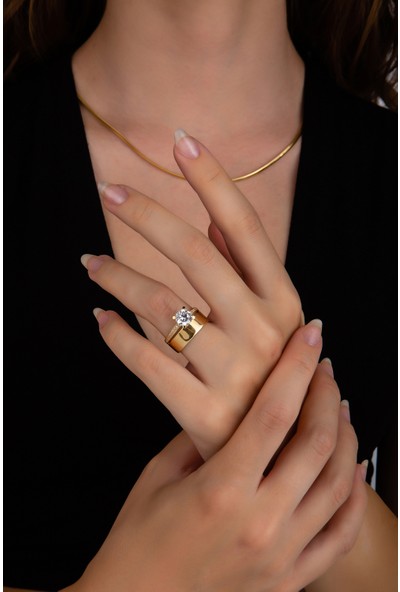 Mars Tektaşlı Klasik Alyans