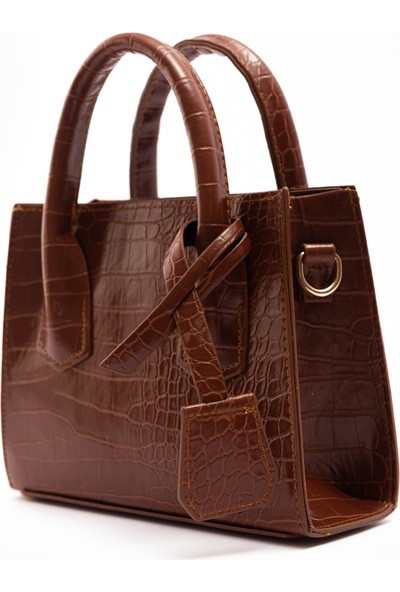 Pupo Kadın Omuz Çanta Kahverengi Çanta Mini Çanta Ministyle Modeli