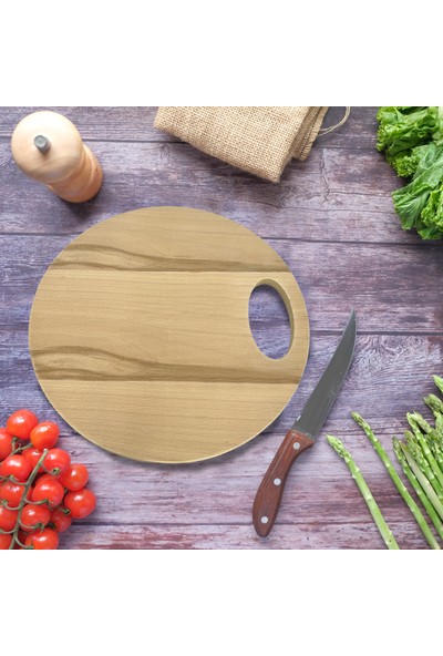 Mimilos Yuvarlak Kesme Sunum Doğrama Tahtası 28.5 cm