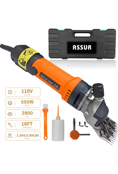 Assur Profesyonel Koyun Kırkma Makinası Turuncu Assur Profesyonel Koyun Kırkma Makinası Turuncu