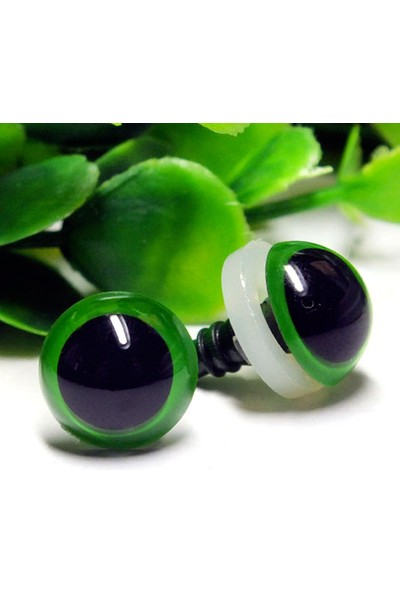 Bimotif Amigurumi Göz, Yeşil 18 mm (2 Adet)