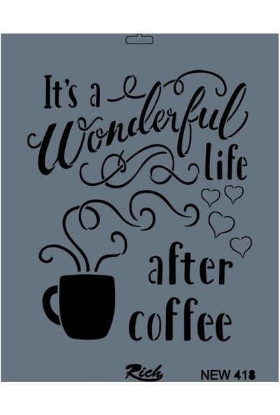 Avm Depo Rich New Seri N-418 Stencil 35X25 cm Avm Depo Rich New Seri N-418 Stencil 35X25 cm