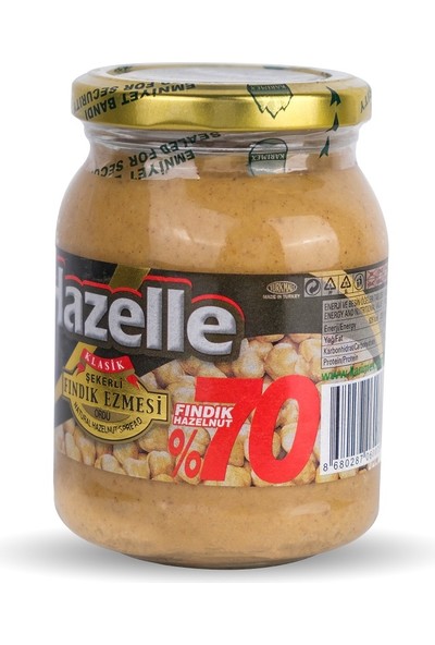 Hazelle Fındık Ezmesi 320 gr %70 Fındık Hazelle Fındık Ezmesi 320 gr %70 Fındık