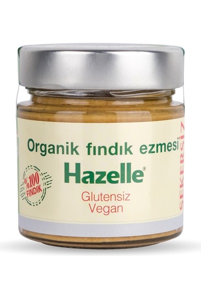 Hazelle Organik, Şekersiz Fındık Emzesi 200 gr %100 Fındık