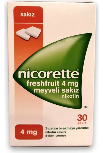 Dermosan Nicorettte Freshfruit 4 Mg Meyveli Nikootiin Sakızı 30'lu