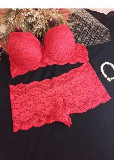 Kadın Balenli Dolgulu Destekli Sütyen Külot Takımı Fantezi Takım Günlük Rahat Iç Giyim