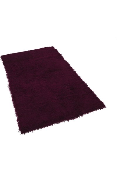 Bespoky Tulu Mor Geometrik Pamuk Yün El Dokuma Alan Halısı