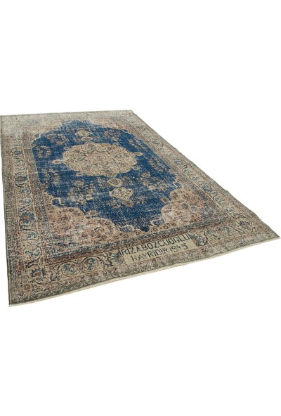 Bespoky Vintage Bej Eskitme Pamuk Yün El Dokuma Alan Halısı Bespoky Vintage Bej Eskitme Pamuk Yün El Dokuma Alan Halısı