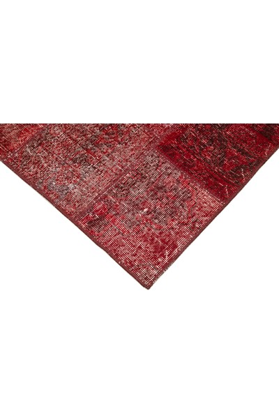 Bespoky Kırk Yama Kırmızı Patchwork Pamuk Yün El Dokuma Alan Halısı Bespoky Kırk Yama Kırmızı Patchwork Pamuk Yün El Dokuma Alan Halısı