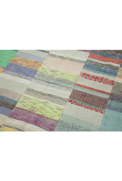 Bespoky Kırk Yama Gri Patchwork Pamuk Yün El Dokuma Alan Halısı Bespoky Kırk Yama Gri Patchwork Pamuk Yün El Dokuma Alan Halısı