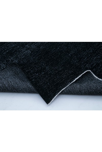 Bespoky Persian Siyah Klasik Pamuk Yün El Dokuma Alan Halısı