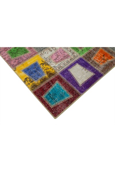 Bespoky Kırk Yama Gri Patchwork Pamuk Yün El Dokuma Alan Halısı Bespoky Kırk Yama Gri Patchwork Pamuk Yün El Dokuma Alan Halısı