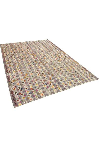 Bespoky Anatolian Kilim Beyaz Çizgili Pamuk Yün El Dokuma Alan Halısı Bespoky Anatolian Kilim Beyaz Çizgili Pamuk Yün El Dokuma Alan Halısı