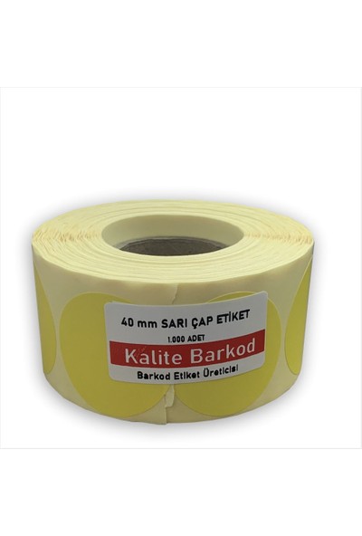 Kalite Barkod Yuvarlak Etiket | 12 mm / 25 mm / 40 mm / Sarı Turuncu Yeşil Renkli Yapışkanlı Yuvarlak Etiket Kalite Barkod Yuvarlak Etiket | 12 mm / 25 mm / 40 mm / Sarı Turuncu Yeşil Renkli Yapışkanlı Yuvarlak Etiket
