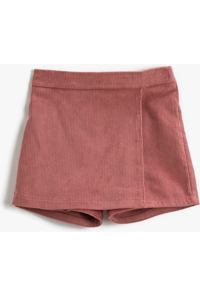Mini Şort Etek Fitilli Kadife