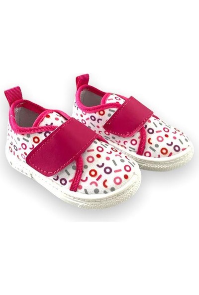 401 V 003 20-25 Kız Keten Ayakkabı Fuşya