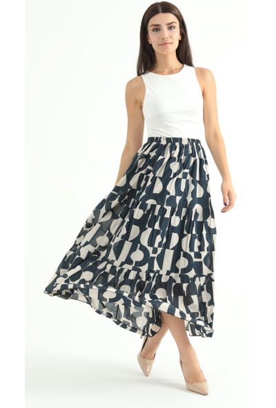 Modaplaza Kadın Fırfırlı Uzun Etek