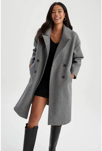 DeFacto Oversize Fit Kaşe Mont X2184AZ22WN