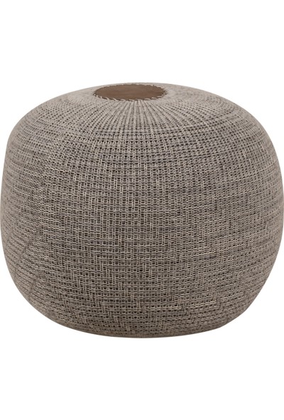 Ems Casa El Yapımı Örgü Puf Gri