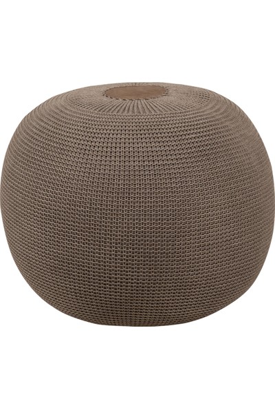 Ems Casa El Yapımı Örgü Puf Vizon
