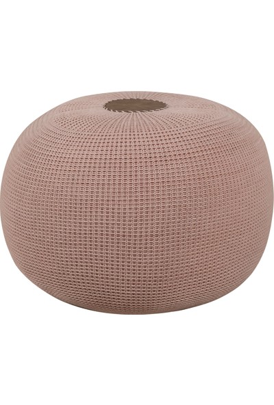 Ems Casa El Yapımı Yayvan Örgü Puf Pudra