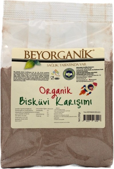 Beyorganik Organik Bisküvi Karışımı 200GR Beyorganik Organik Bisküvi Karışımı 200GR
