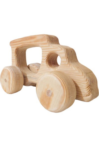 As-el Ticaret Doğal Ahşap Araba Oyuncak