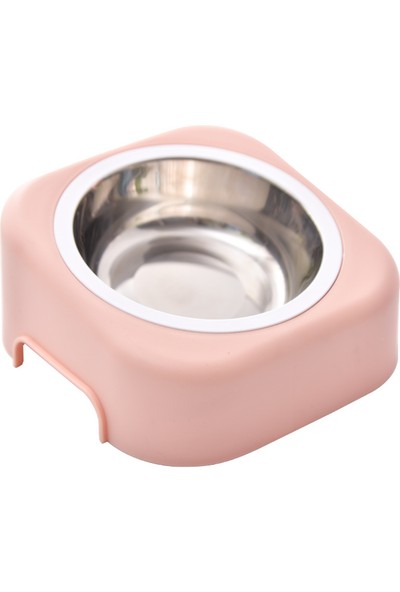 Mikopet Eğimli Çelik Kedi Köpek Mama Kabı -Pembe Mikopet Eğimli Çelik Kedi Köpek Mama Kabı -Pembe