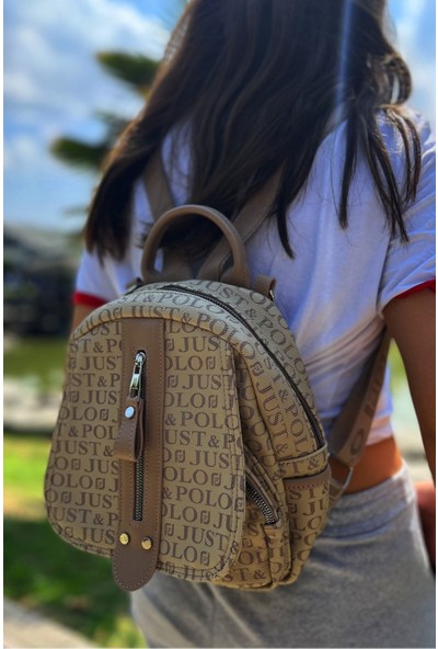 Just Polo Çok Bölmeli Astarlı Ayarlanabilir Askılı Kadın Sırt Çantası