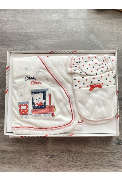 Hastane Çıkış Takımı 5li Puantiyeli Kırmızı